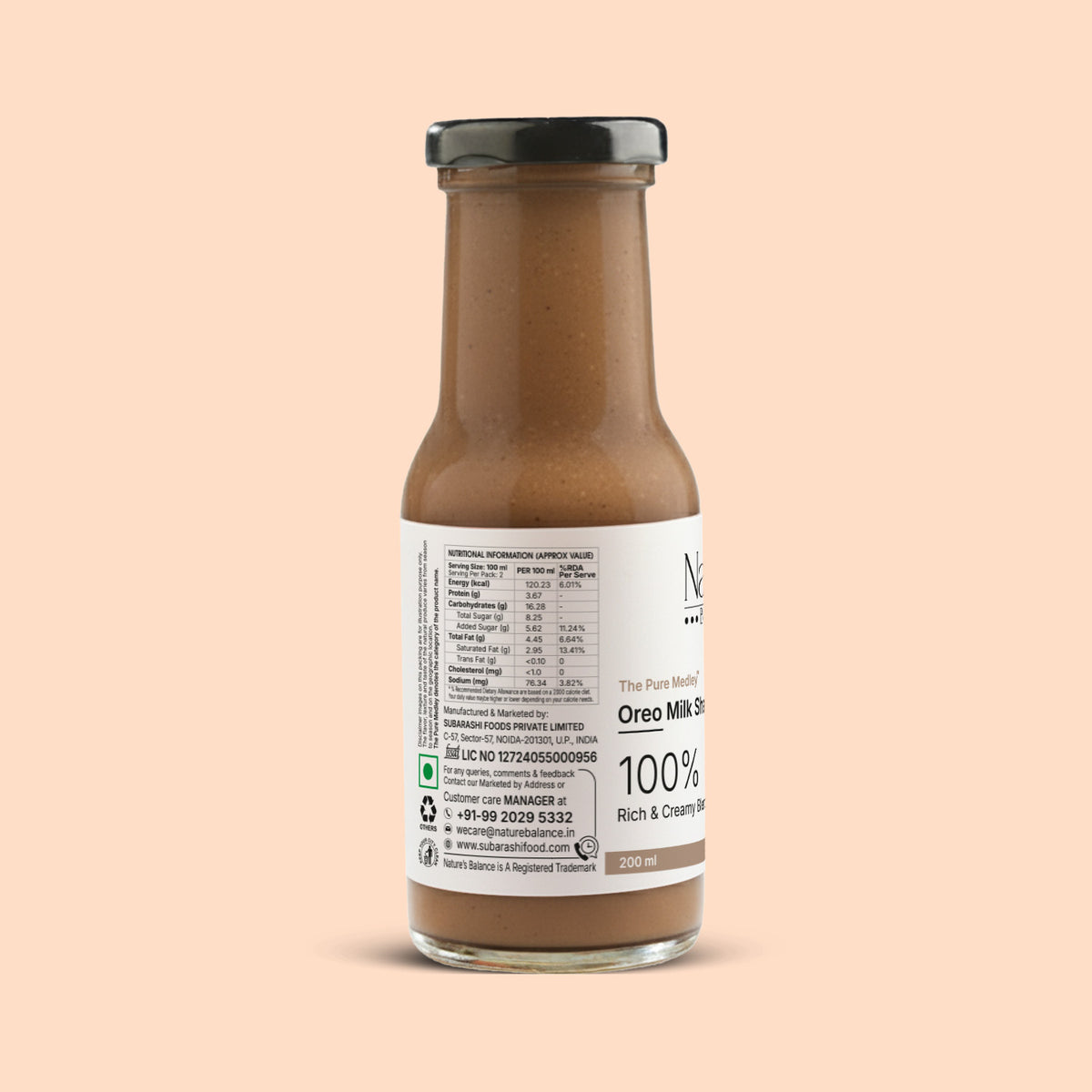 Oreo Milk Shake - 240 Kcal – NATURE'S BALANCE